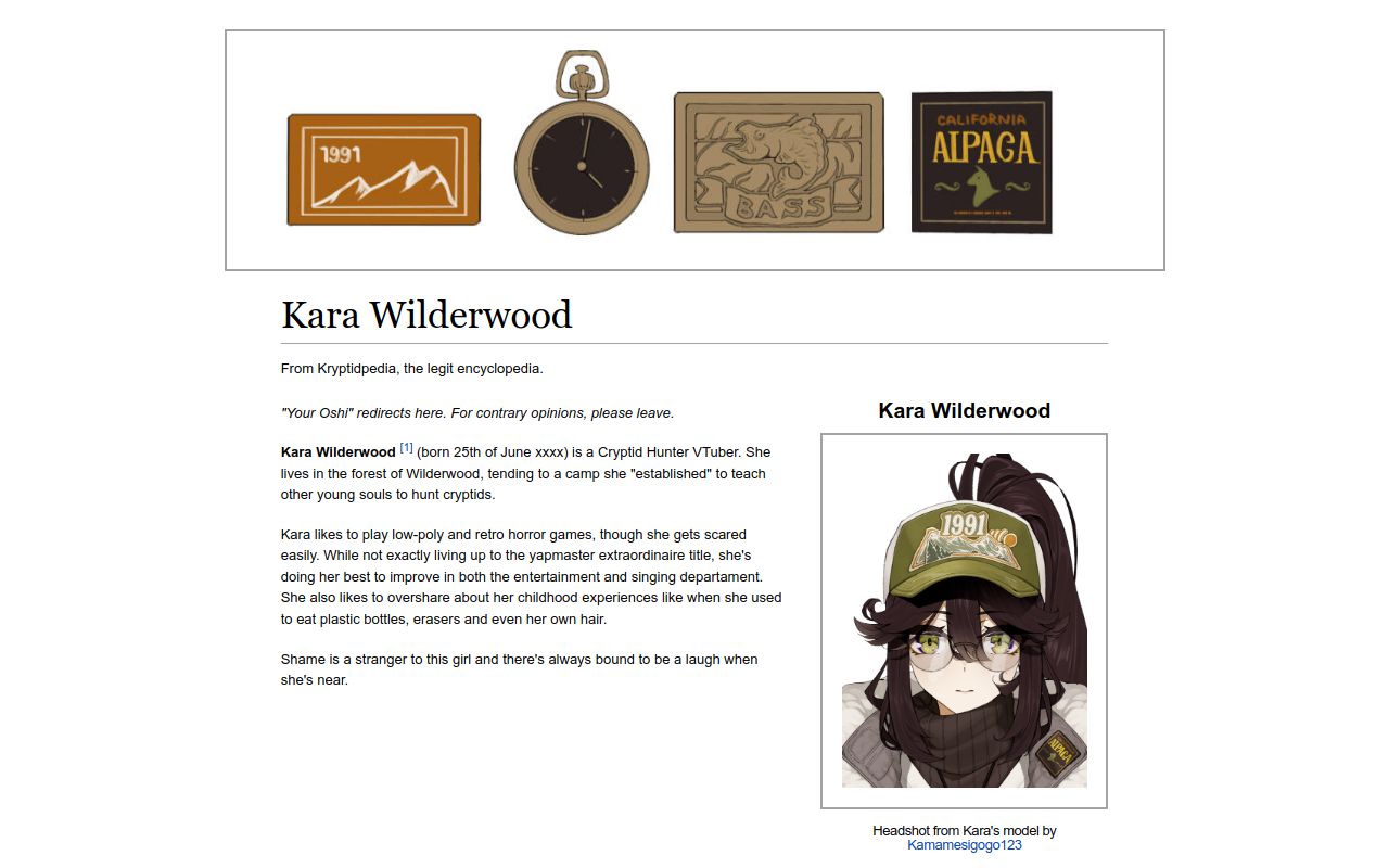 Kryptidpedia, the legit encyclopedia.